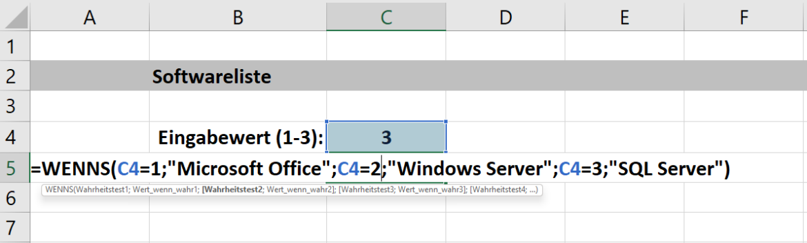 Excel – was Sie über die WENNS-Funktion wissen sollten